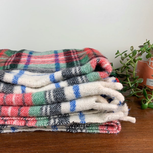 Plaid Wool Throw - Etsy