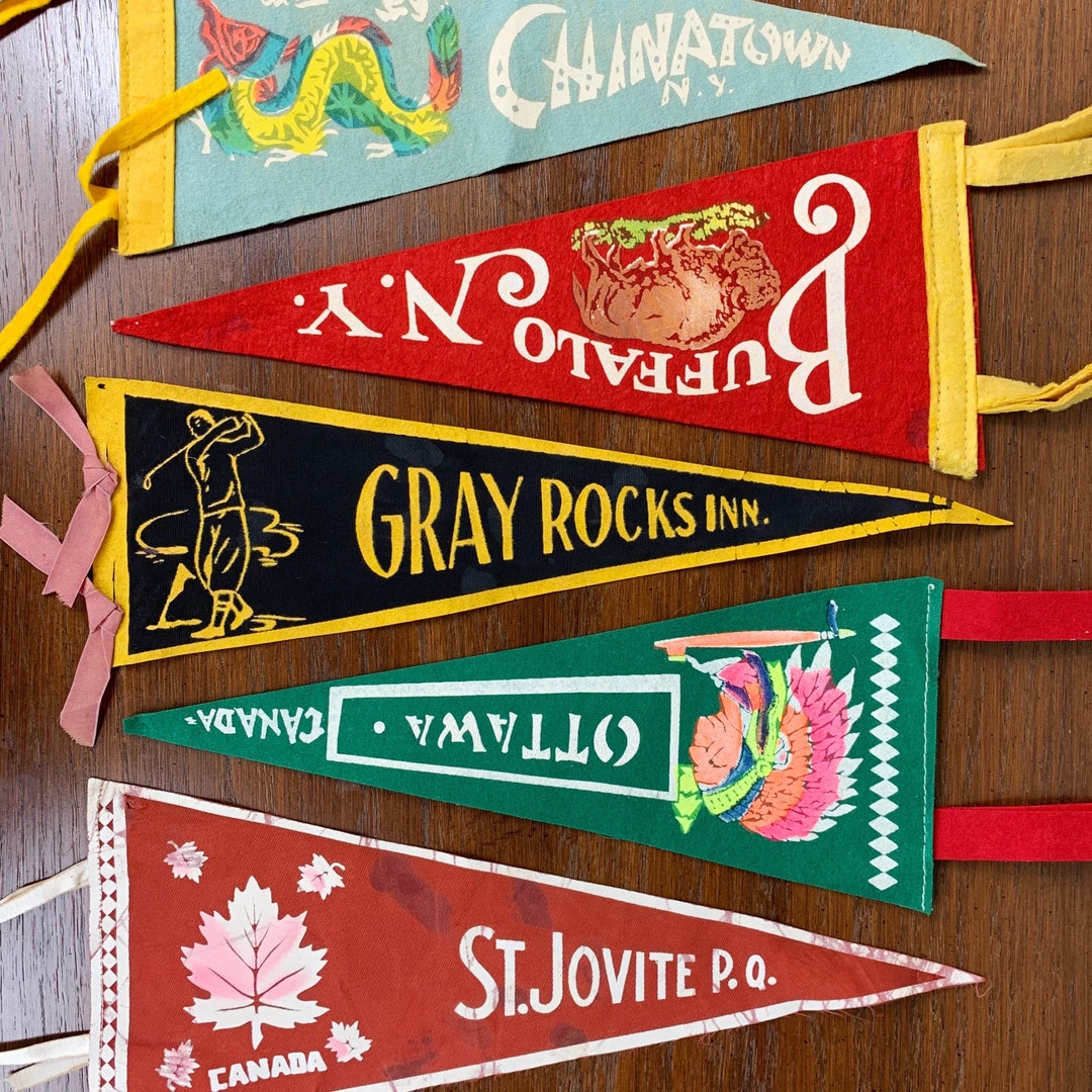 Various Pennants, Sold Individually Wool Felt Vintage Wall Decor ...