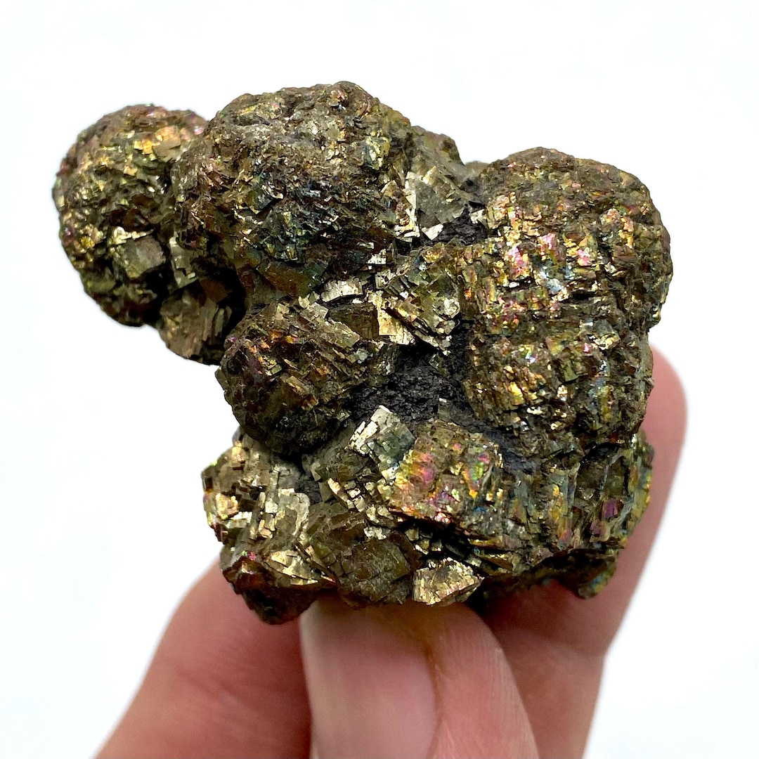 Natural Rainbow Pyrite Marcasite Crystal Specimen 131 Gram Unique ...