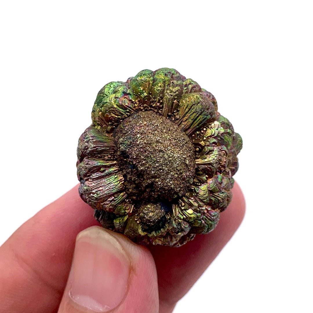 Rainbow Pyrite Flower Healing Crystal 57g Natural Marcasite Stone From ...
