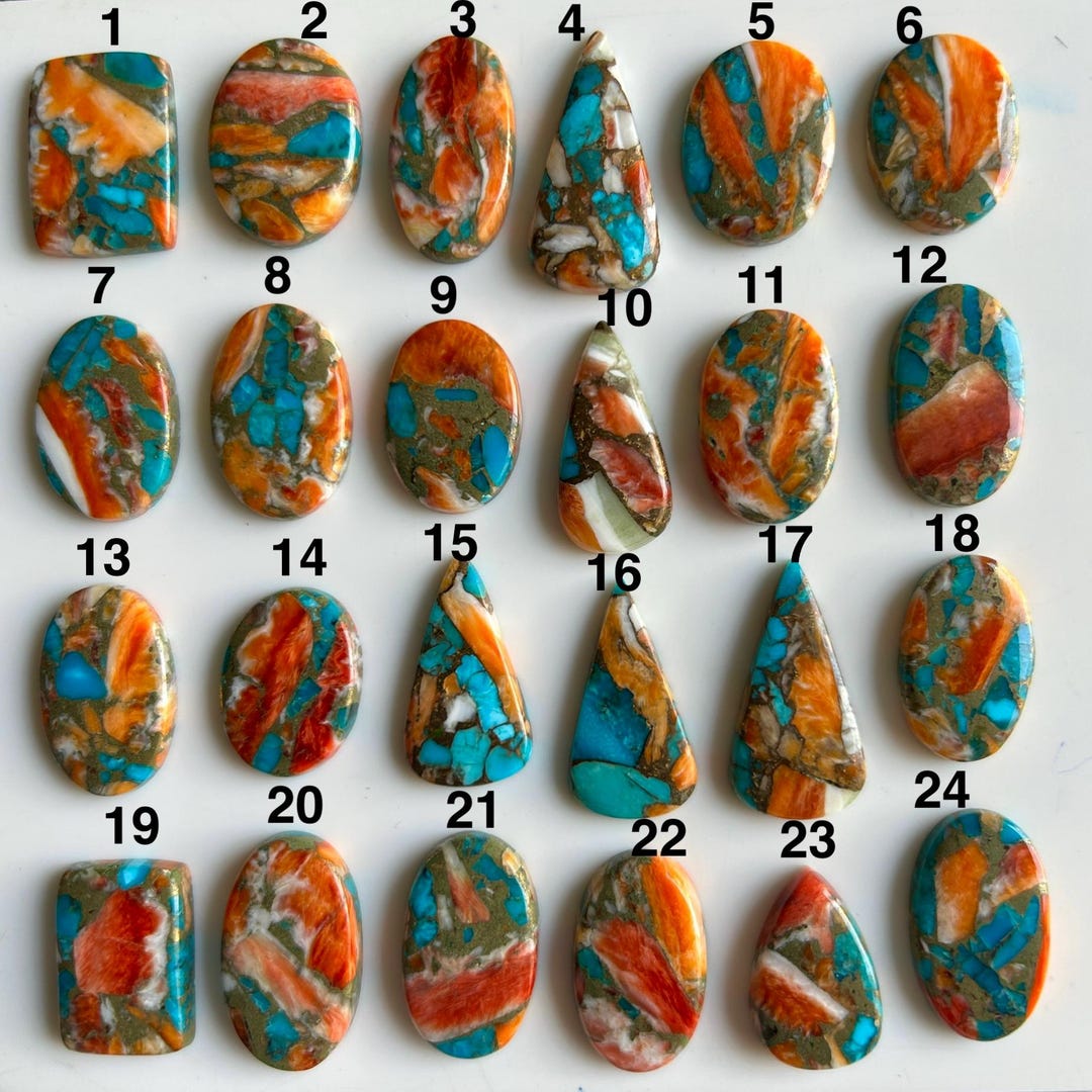 Natural Spiny Oyster Turquoise Cabochon : Loose Gemstone Turquoise for ...