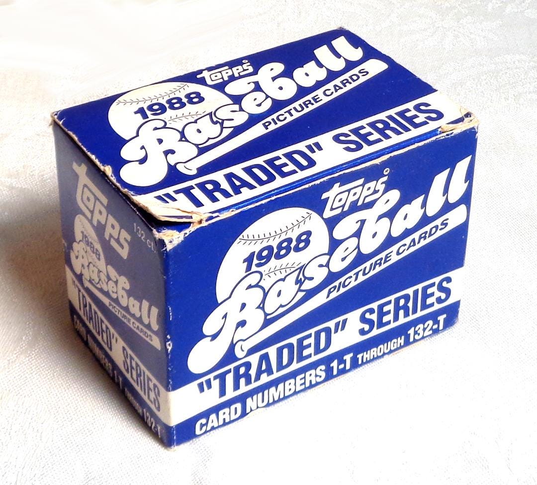 1988 Topps Traded Edition - 132 Card Set - Mint Cards - Box Shows Shelf ...