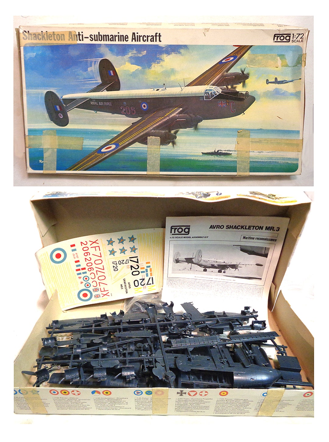1/72 Scale Frog Model Airplane Kit Shackleton Anti-submarine Aircraft ...