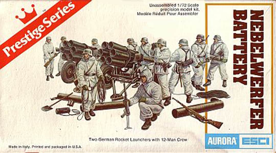 1/72 Scale Aurora ESCI Model Kit - German Nebelwerfer Battery W/12 Man ...