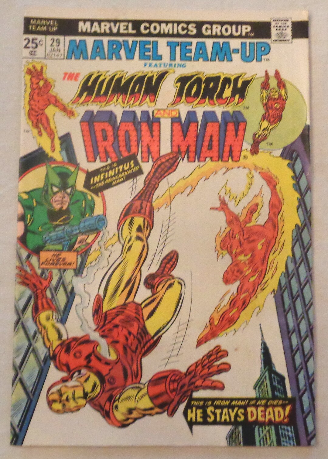 Vintage MARVEL Comic Book-1970s Bronze Age. Teamup-human Torch & Iron ...