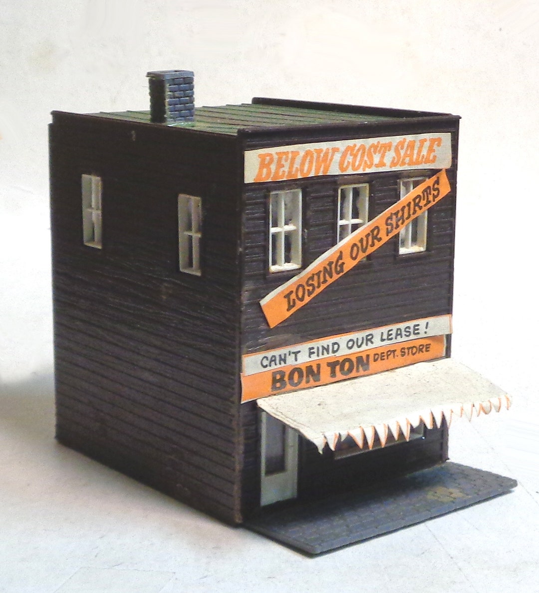 HO Scale Built up Train Layout Building 2 Story Store Front ...