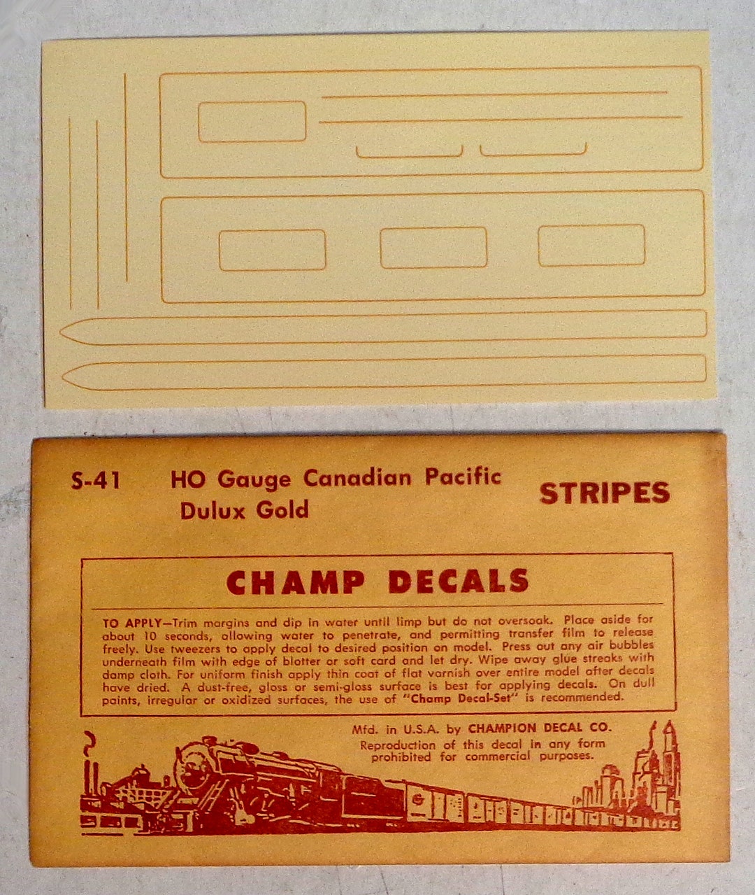 HO Scale Trains - Champ Decals Set - Canadian Pacific - Dulux Gold ...
