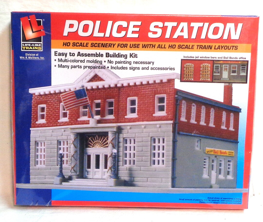 HO Scale Lifelike Building KIT - Two Story Police Station - Brand New ...