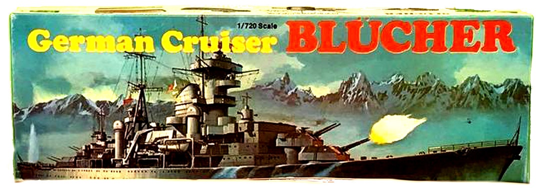 1/720 Scale Revell 1973 Model Kit - Blucher German Cruiser Ship - Mint ...