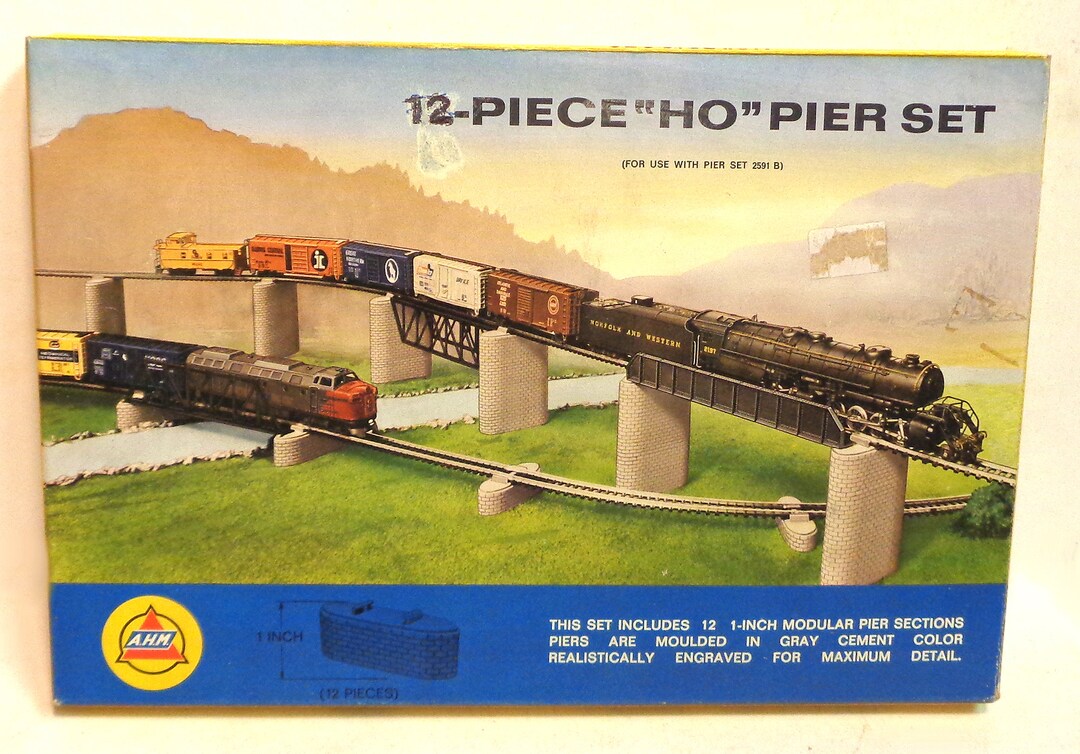 HO Scale AHM - 12 Piece Pier Set - Like New in the Box! - Etsy