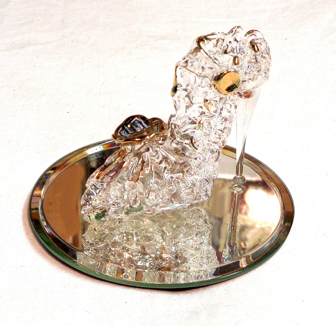 Hand Blown-made Glass Teapot - 24kt Gold Trim - Decorative Glass ...