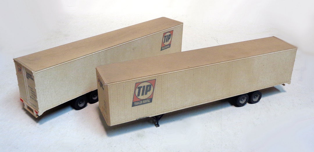 HO Scale - TWO 45' "tip Trailer Rental" Semi Trailers - for Train ...