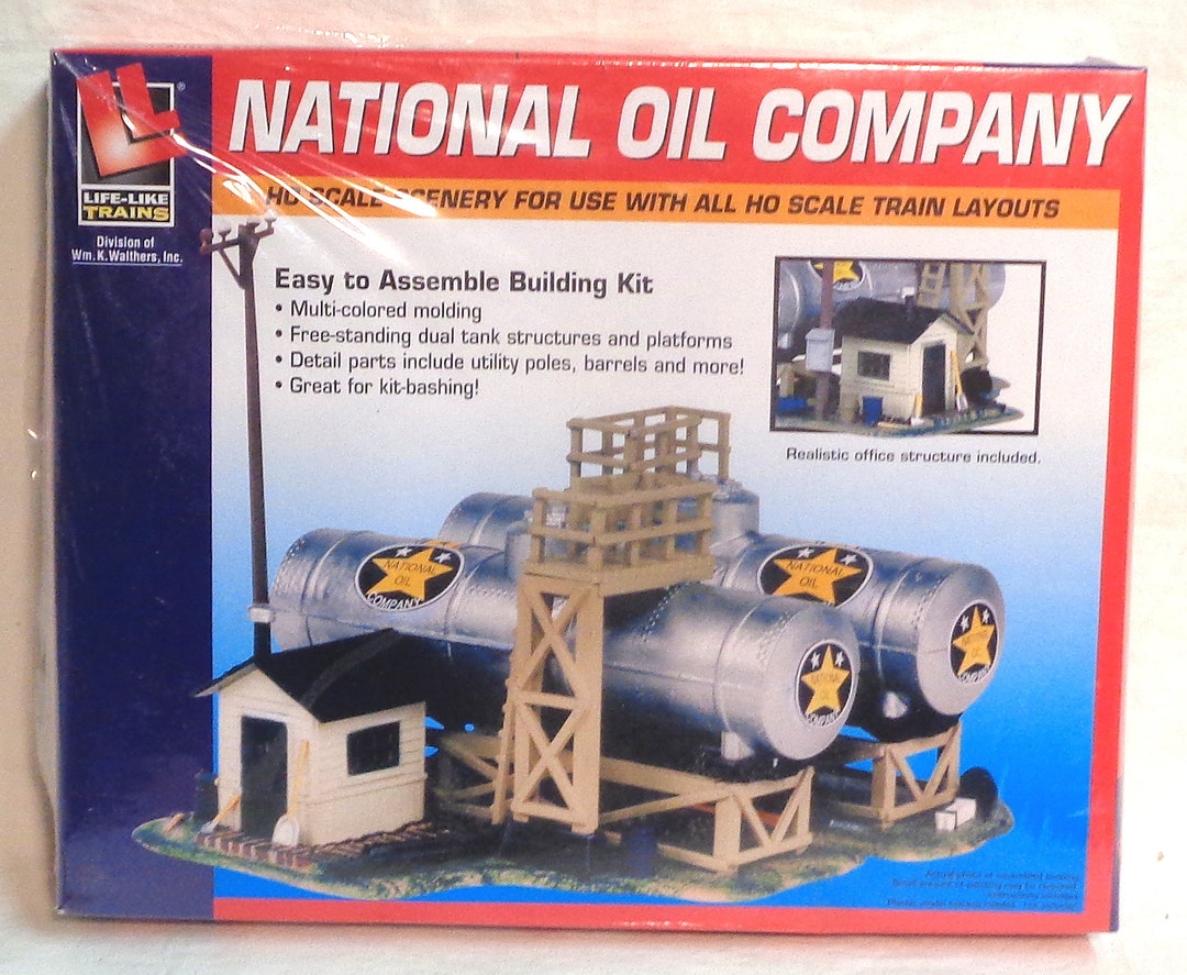 HO Scale Lifelike Building KIT - National Oil Company With DUAL Tanks ...