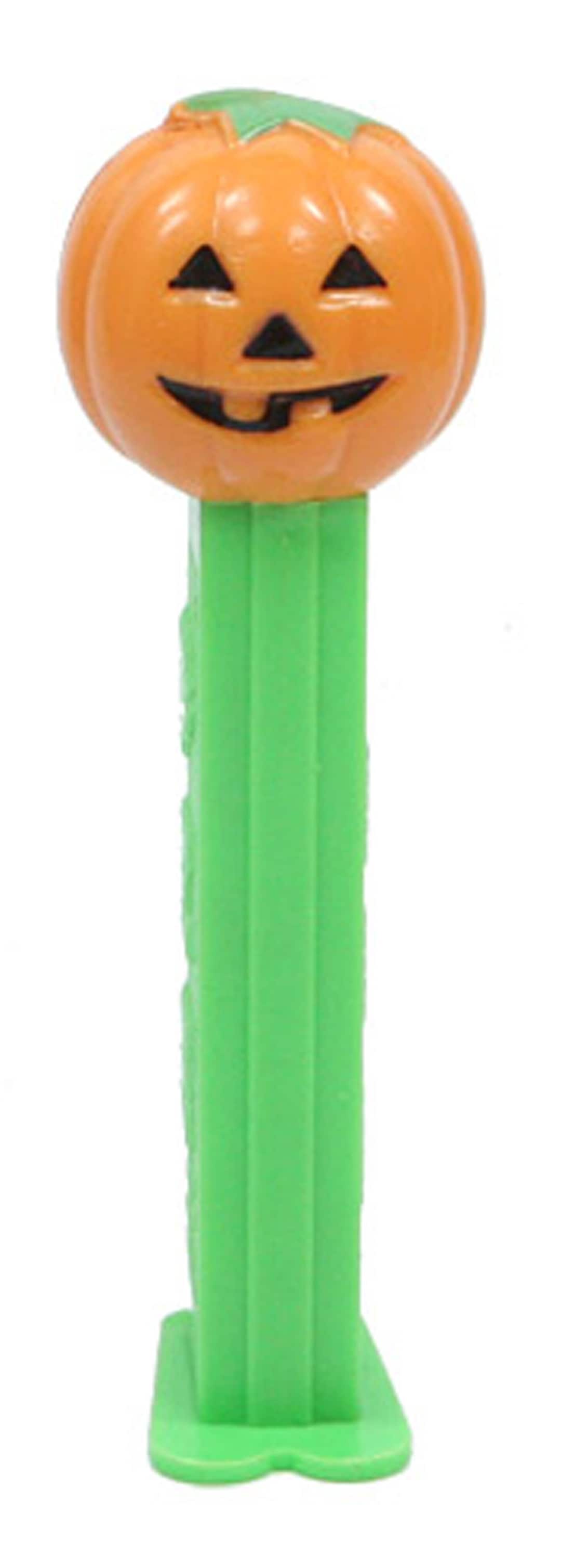 Pez Candy Dispenser - Halloween Pumpkin With Lime Green Stem! - NEW in ...