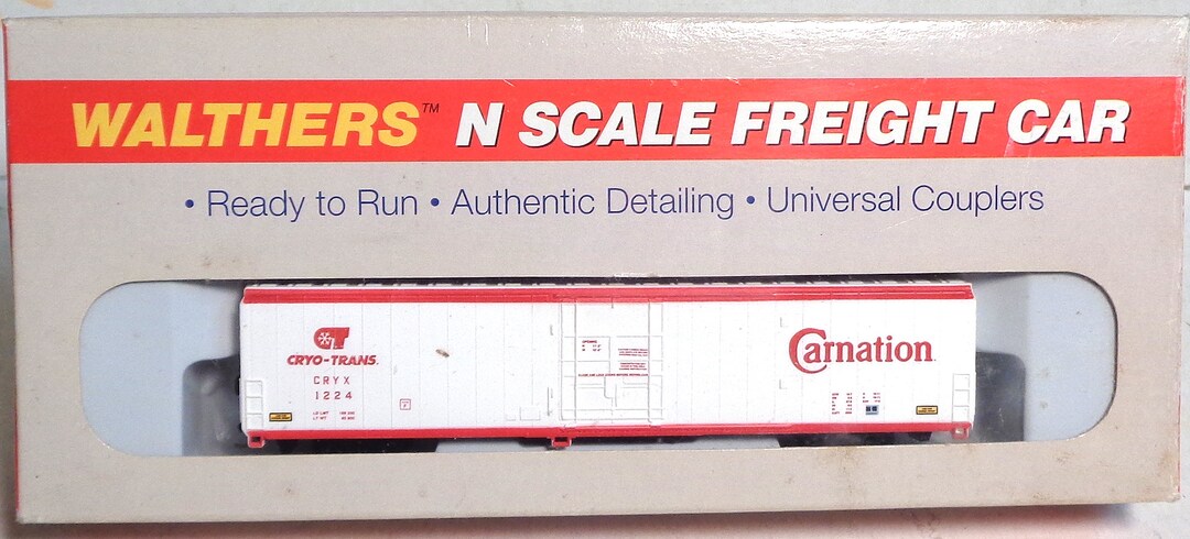 N Scale Walthers Freight Car - 70 Foot Cryogenic Reefer "carnation ...
