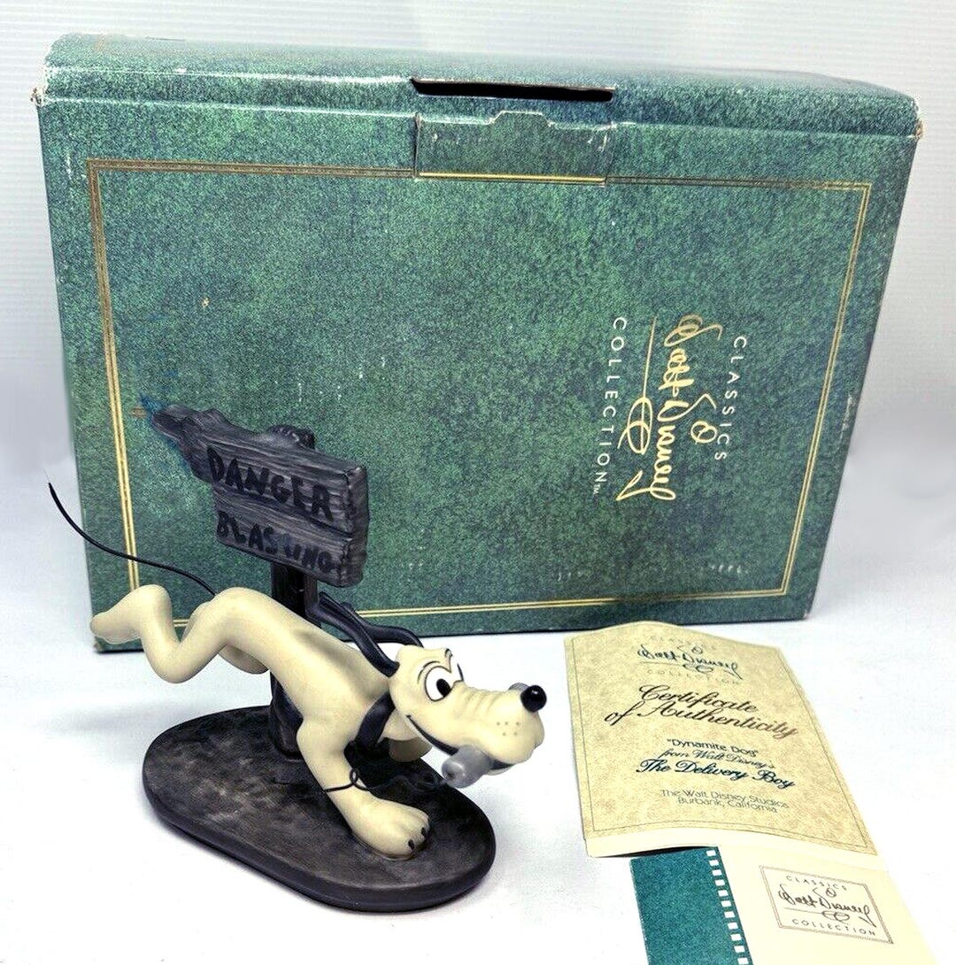 Disney Porcelain Classics Collection - Pluto "dynamite Dog" "delivery ...