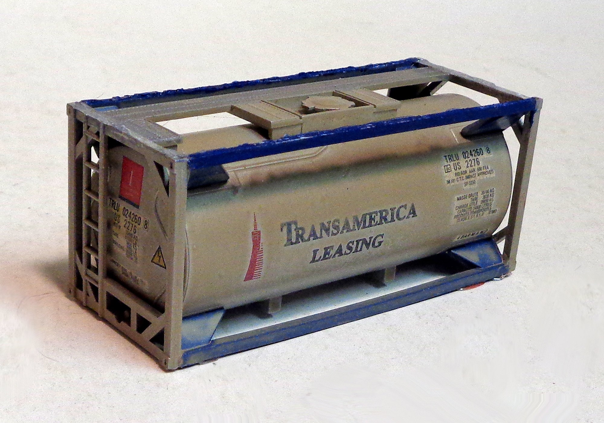 HO Scale of 20' "transamerica Leasing" Framed BULK Container in Pre ...