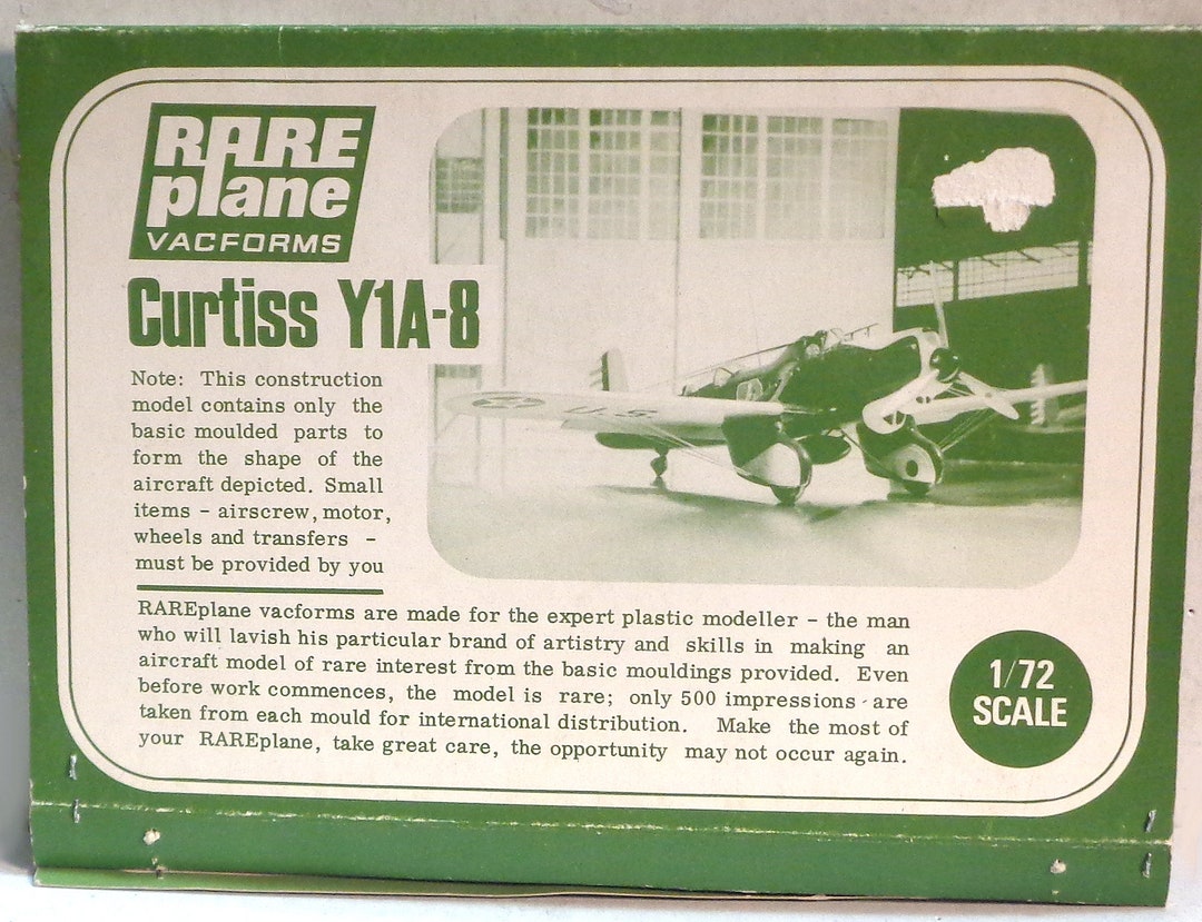 1/72 Model Aircraft Vacuform Complete Kit-rareplane - Curtiss Y1A-8 ...