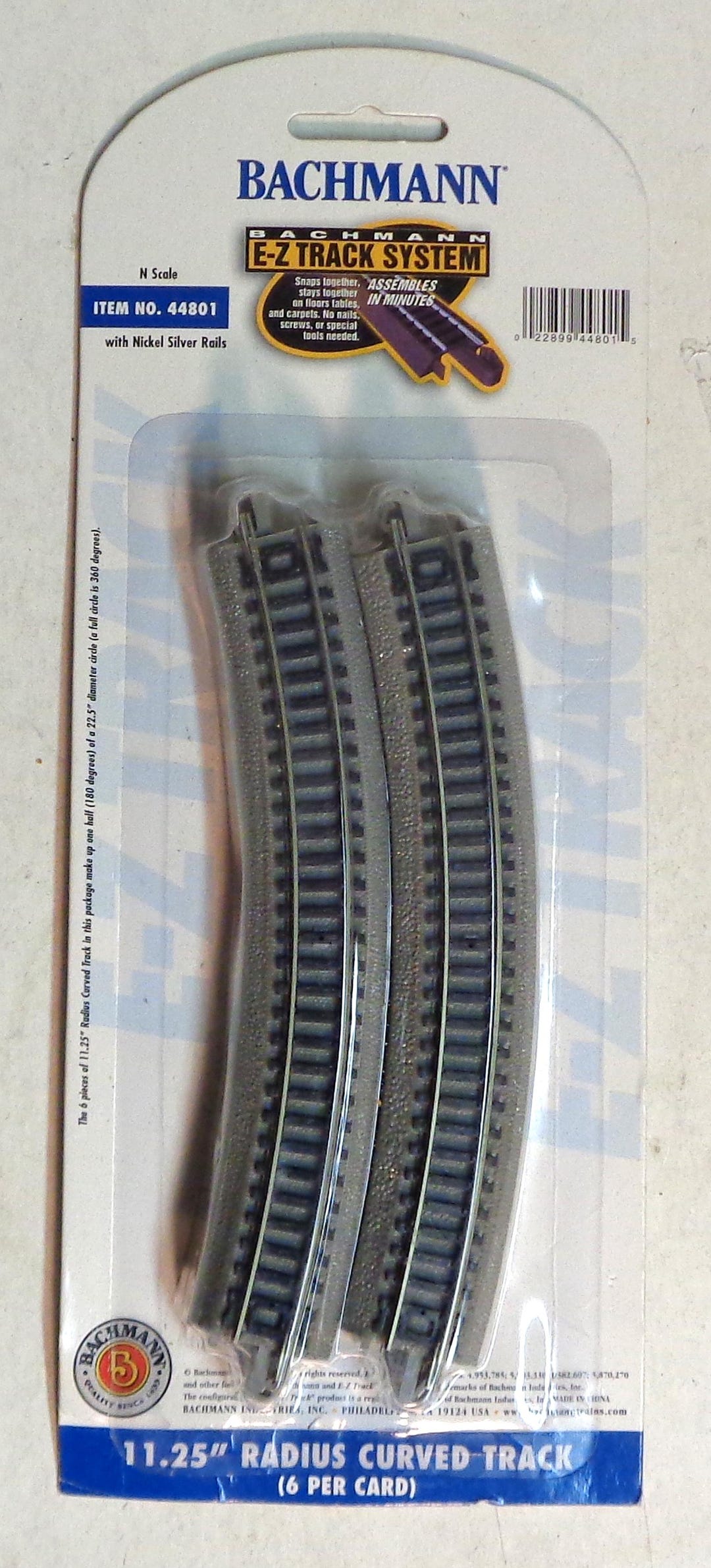 N Scale - Bachmann E-Z - NEW Set of SIX Curve Track Sections ...