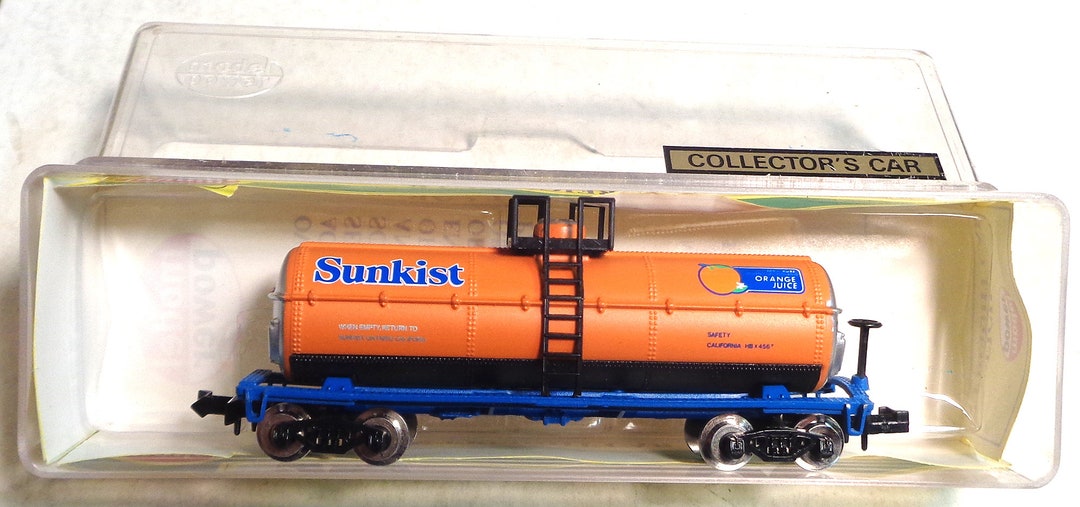 N Scale Model Power Freight Car - Chemical Tanker Car "sunkist" - New ...