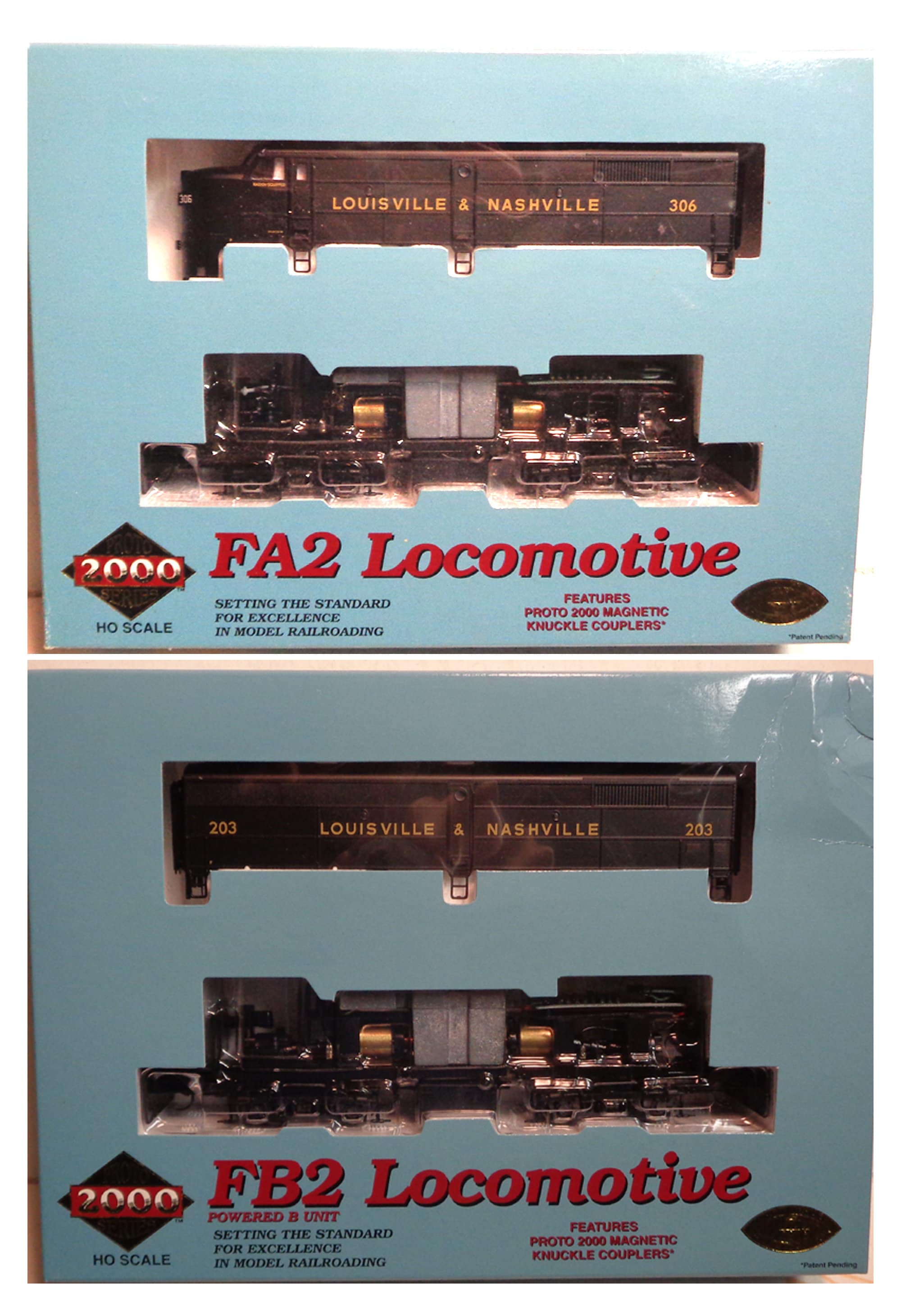 HO Scale Lifelike Proto FA & FB Locomotive Powered Units - "louisville ...