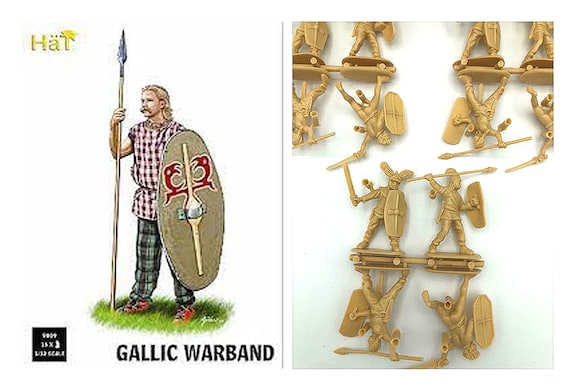 HAT 1/32 Scale Gallic Warband Soldiers Set of 16 | Etsy