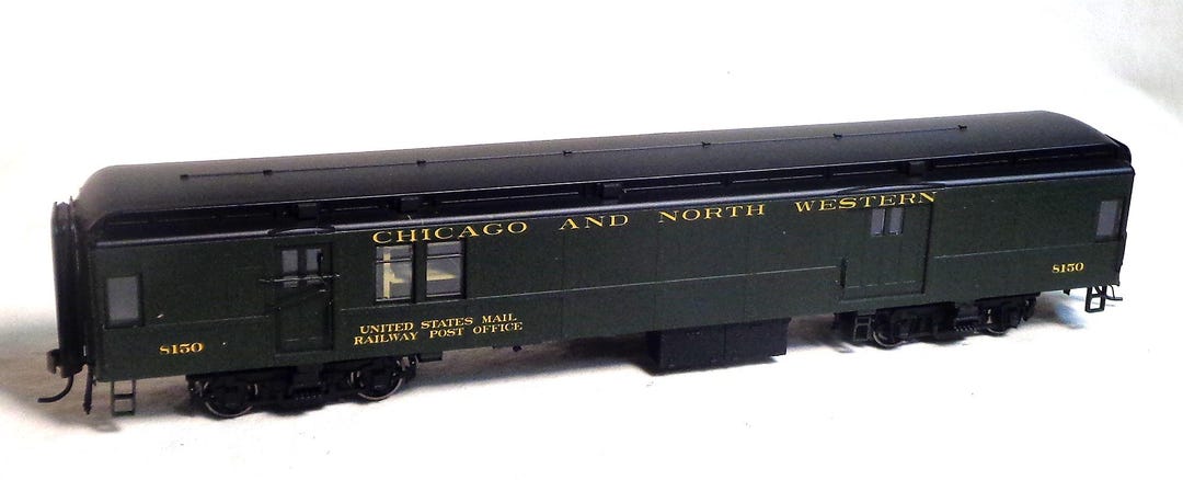 HO Scale Concor LIGHTED Passenger Rail Post Office(rpo) Car "chicago ...