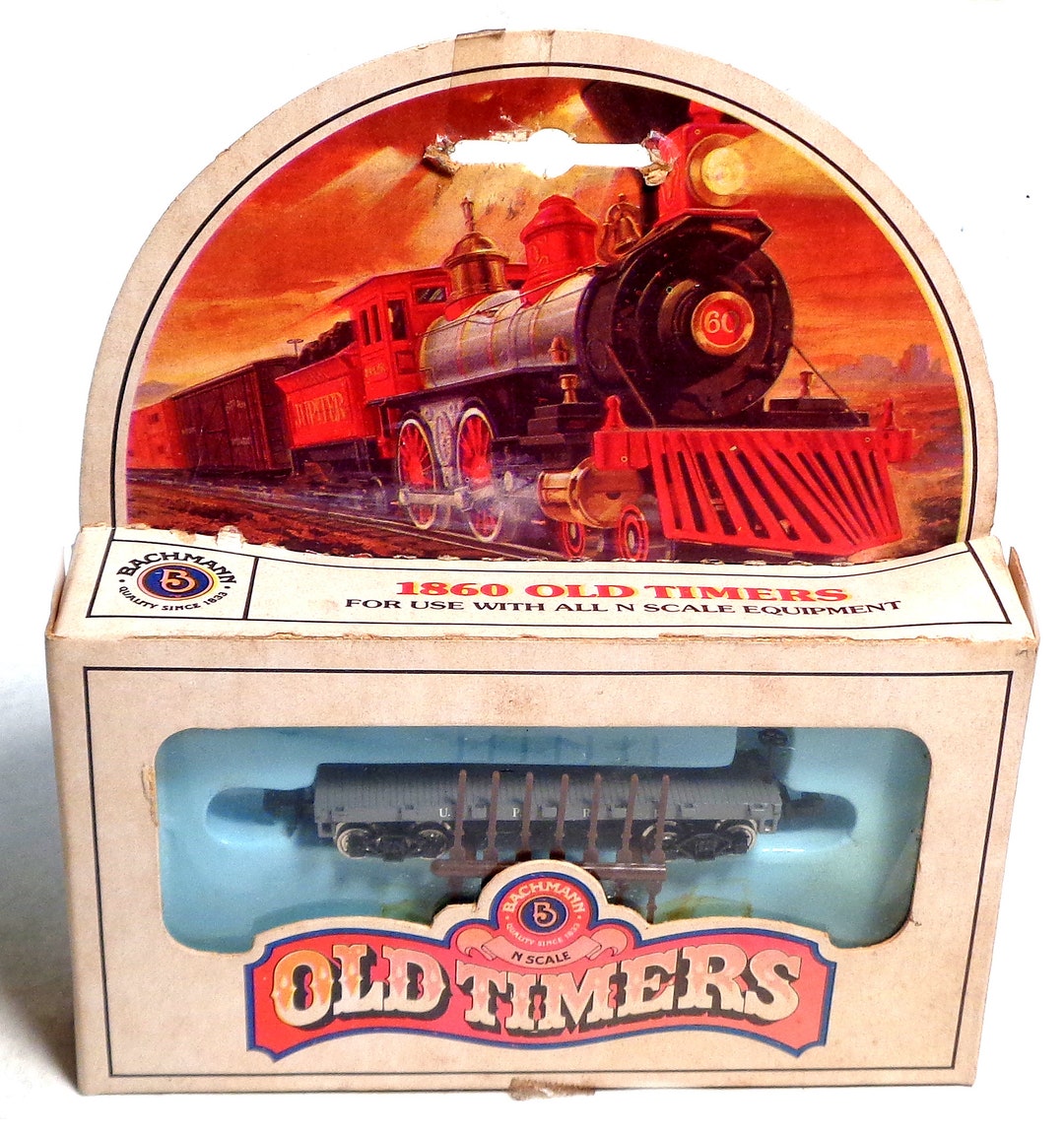 N Scale Bachmann Freight Car - Old Time Flat Car "union Pacific" - New ...