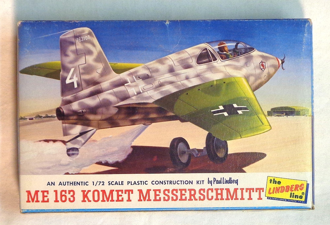 1/72 Scale VINTAGE Lindberg Model Kit - Messerschmitt ME163 Komet ...