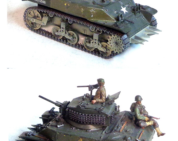 Unimax - 1/32 Scale US M5 Stuart Tank W/2 Figures - Excellent Shape No ...