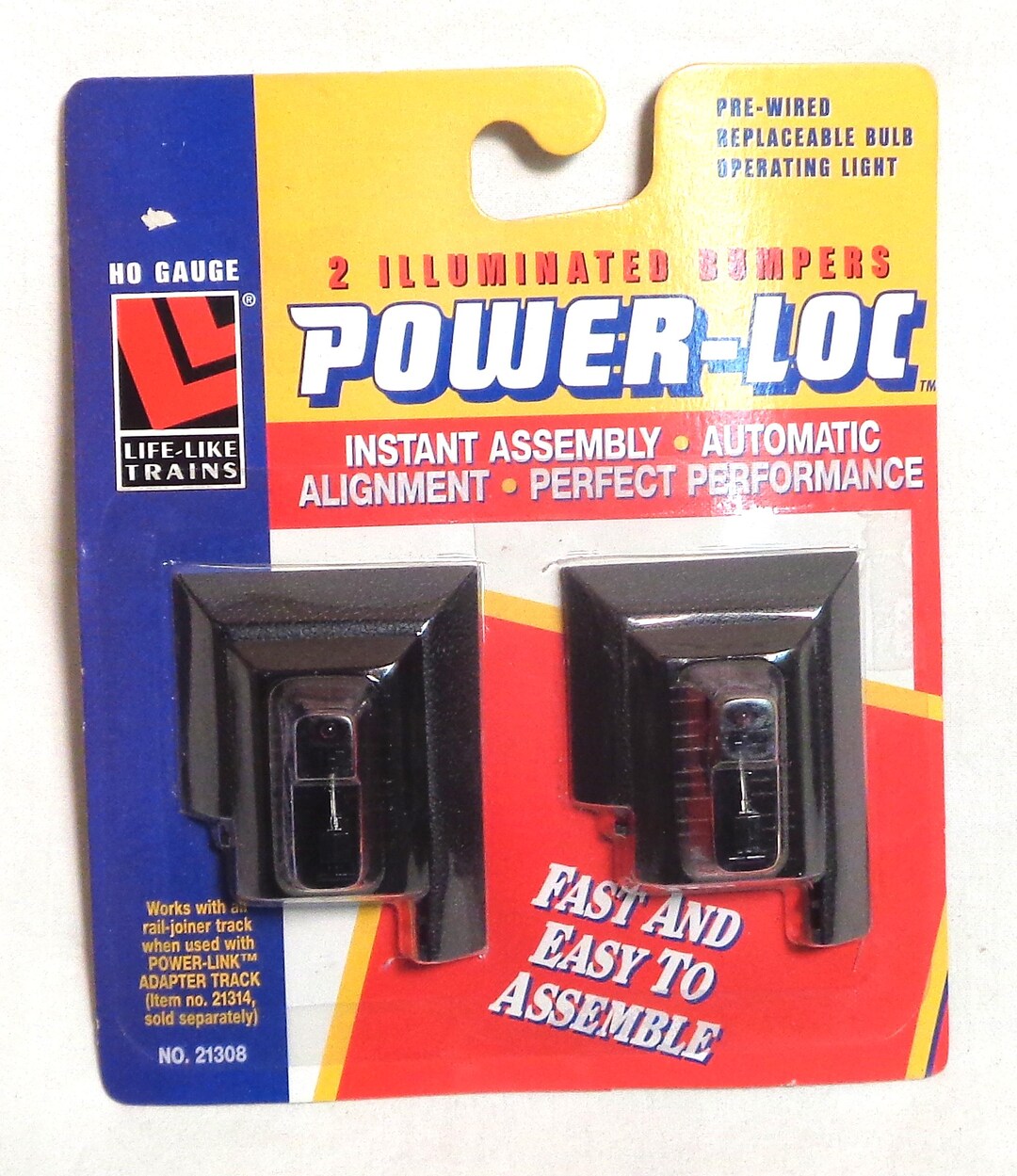HO Scale LIFELIKE Power-loc System - Illuminated Bumper End Tracks - (2 ...