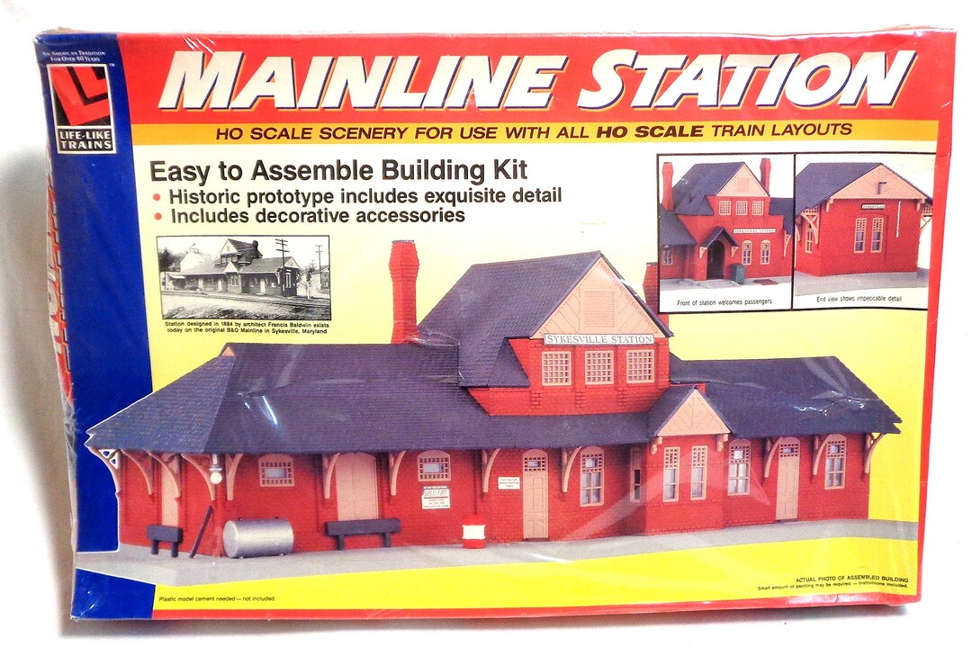 HO Scale Lifelike - Mainline Railroad Station Model KIT - New in Box ...