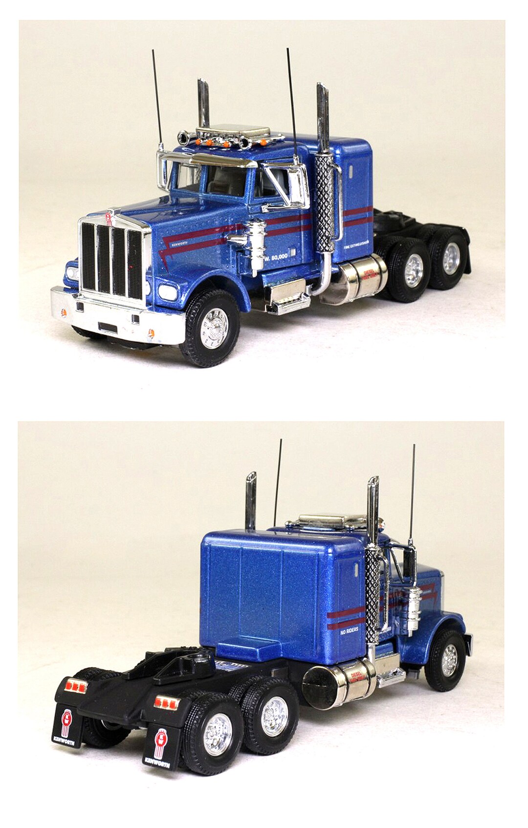 Matchbox 1/58 Scale Kenworth W900 W/sleeper Semi Tractor Cab Truck ...