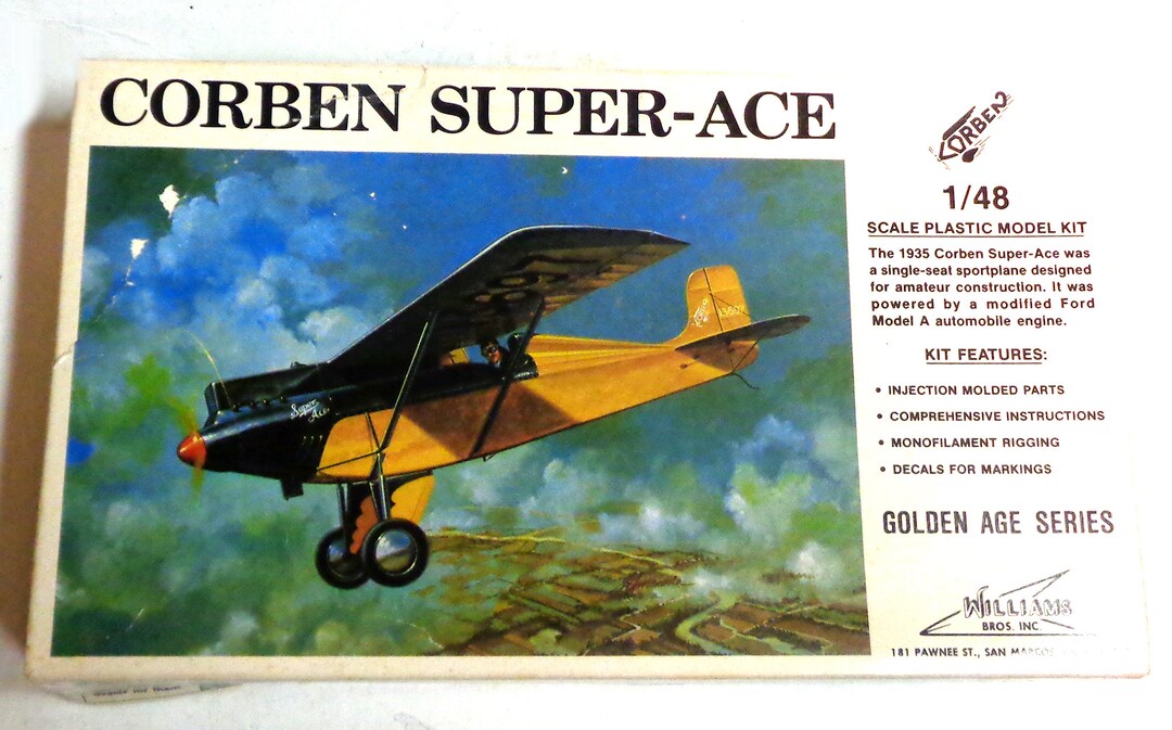 1/48 Scale Williams Bros. - Model Kit - Corben Super-ace 1935 Single ...