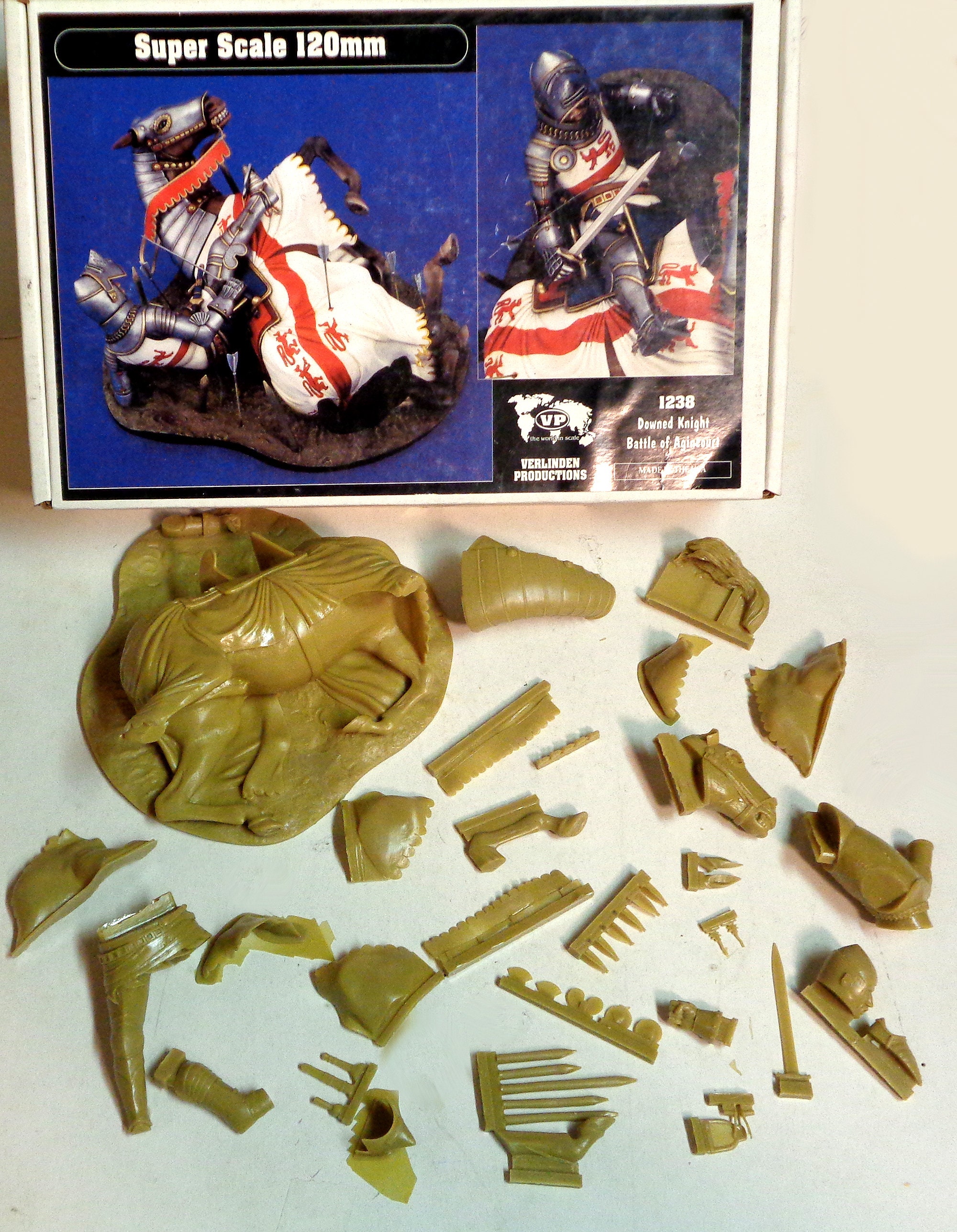 RARE Verlinden Super Scale 120mm "downed Knight - Battle of Agincourt ...
