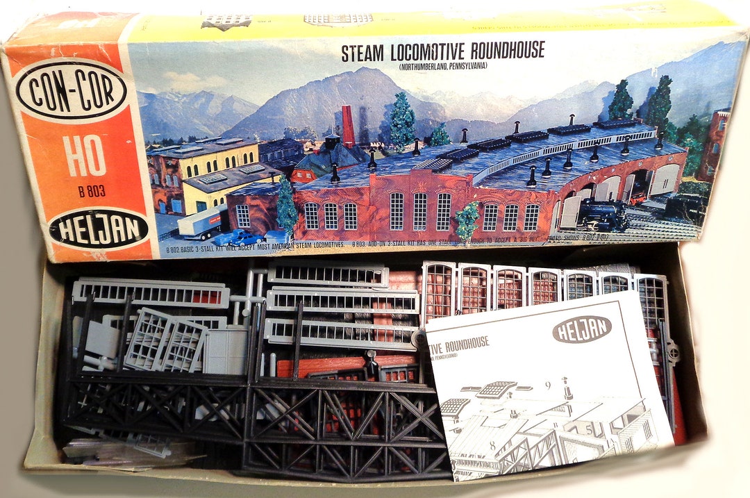 HO Concor/heljan Big Boy Steam Locomotive Engine House - 3 STALL Add on ...