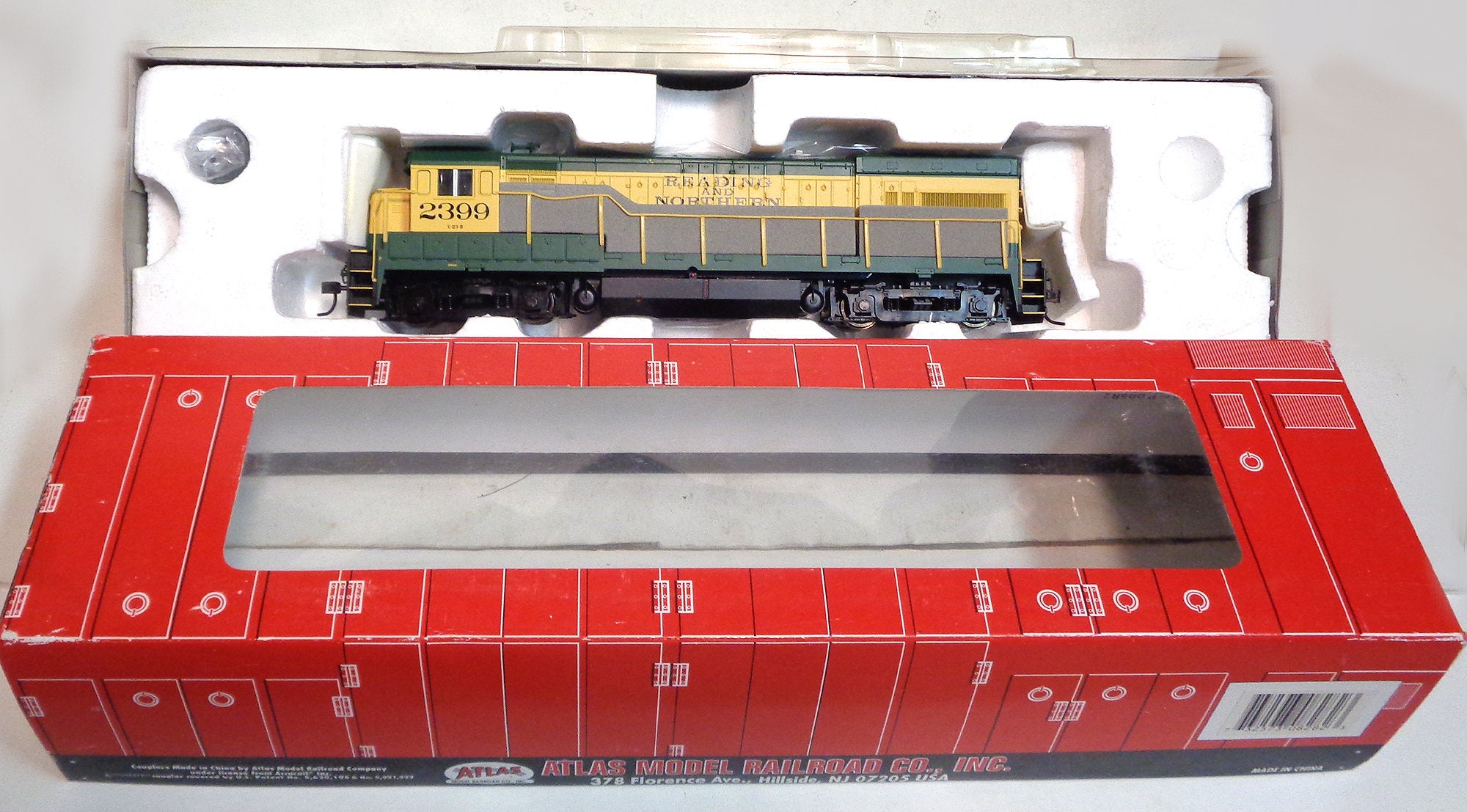 HO Scale ATLAS U23B Diesel Locomotive reading & Northern 2399 Mint in ...