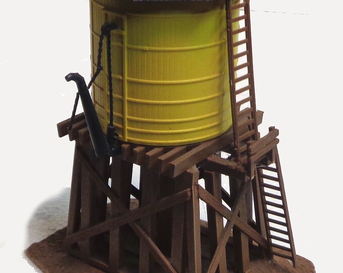 HO Scale Built up Train Layout Building - Water Tower With 2 Ladders ...
