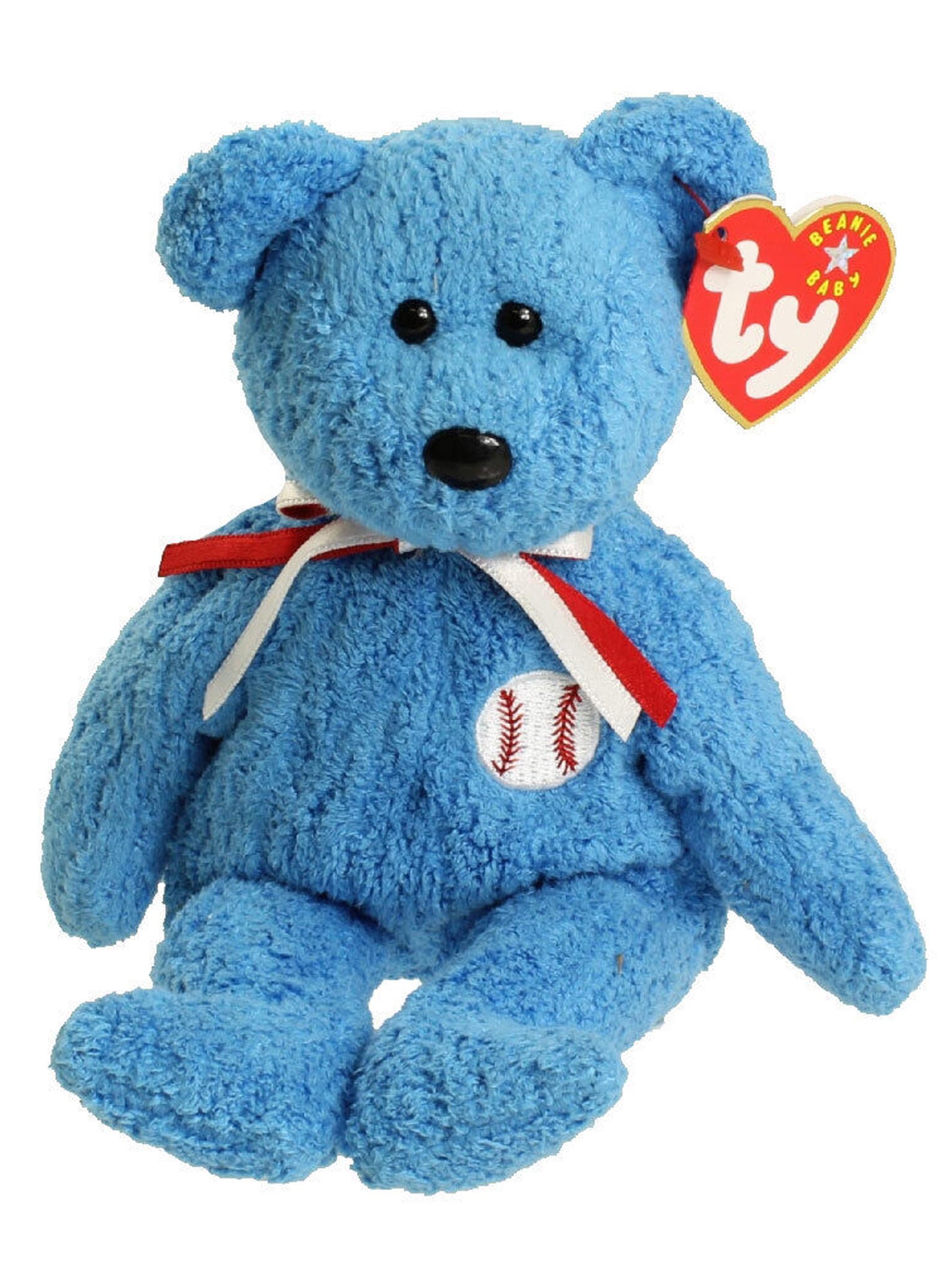 Ty Beanie Babies - "addison" Baseball Bear - Excellent Condition With ...