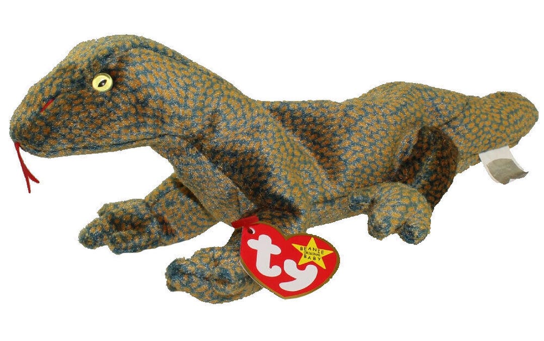 Ty Beanie Babies - "scaly" Green Lizard - Excellent Condition With Tags ...