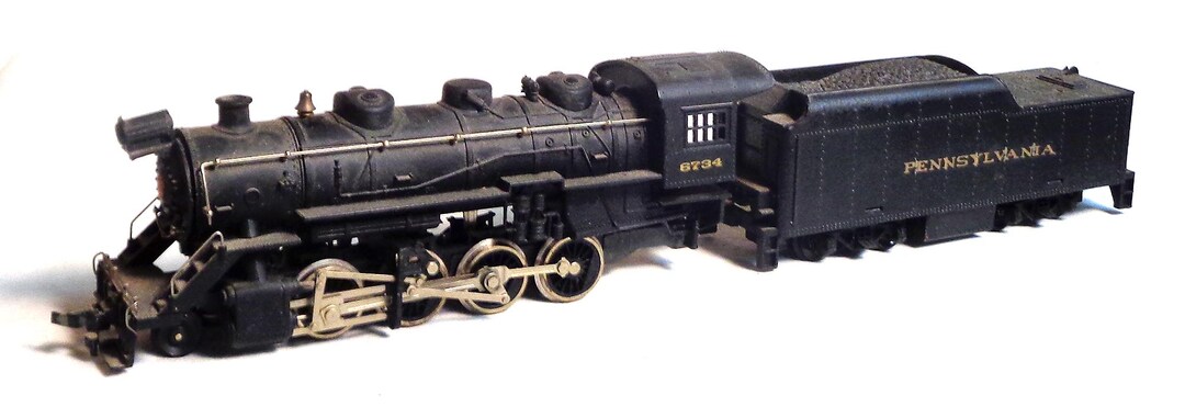 HO Engine Locomotive by Tyco 2-8-0 Steam W/tender "pennsylvania" 6734 ...