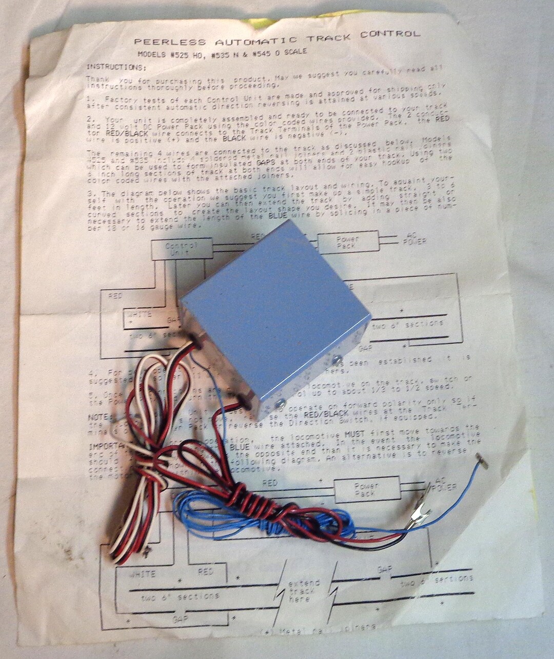 N Scale - Peerless Automatic Track Control Unit - Not Been Tested Sold ...