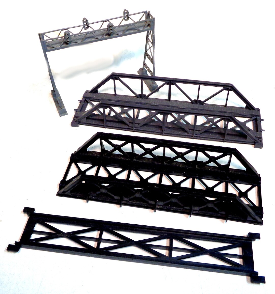 HO Scale - FOUR Bridge Related Accessories - Trestle Bridges; Light ...