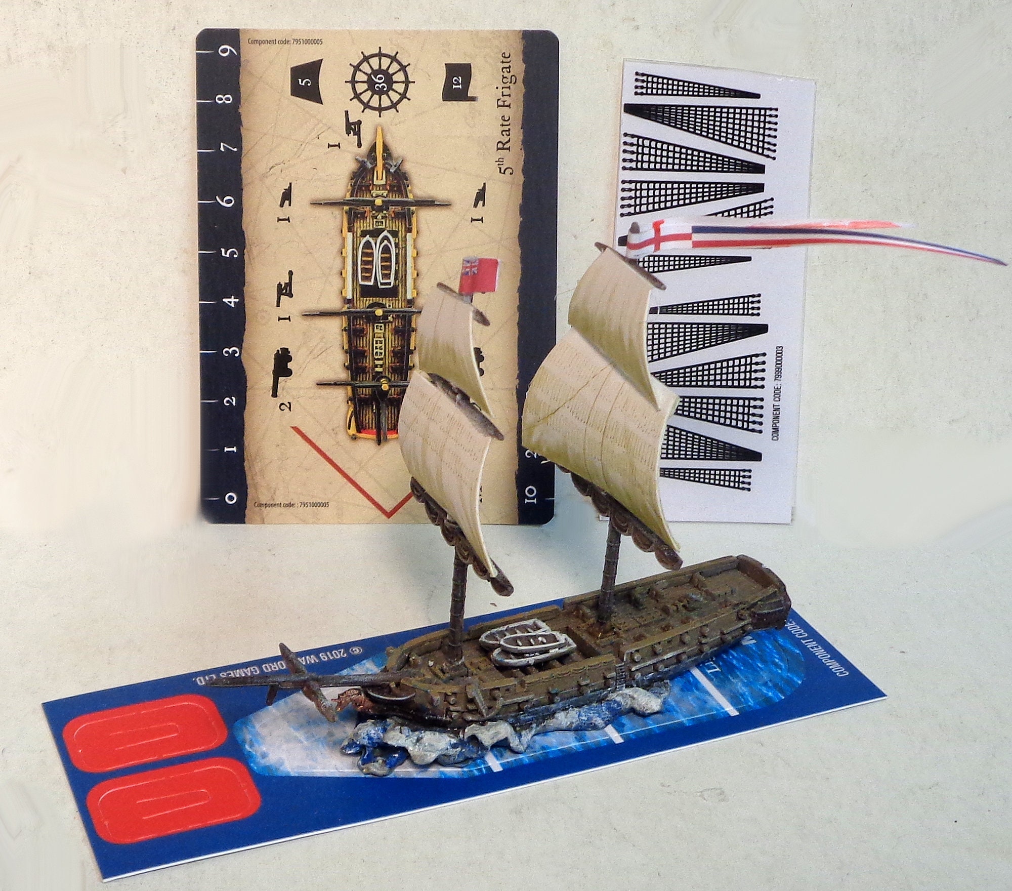 1/700 Scale Warlord Black Seas - "5th Rate Frigate Warship" - Pre-owned ...