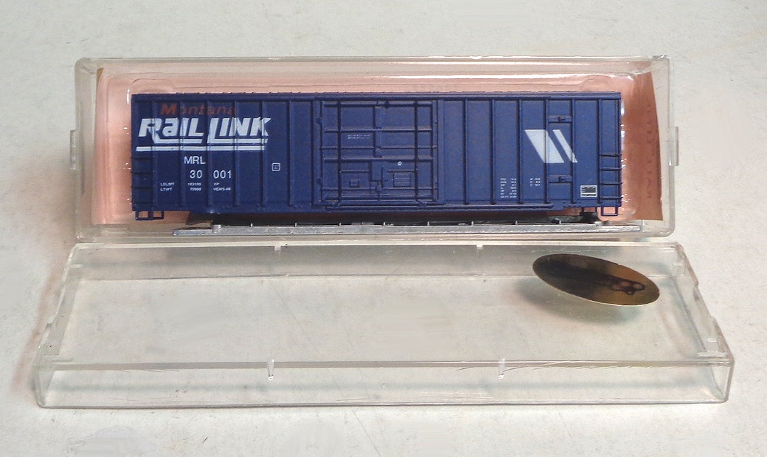 N Scale Railbox Freight Car KIT - Box Car "montana Rail Link" - New in ...