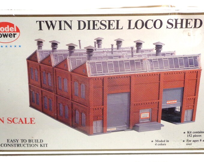 N Scale Model Kit - Twin Diesel Locomotive Shed - Brand New! - Etsy