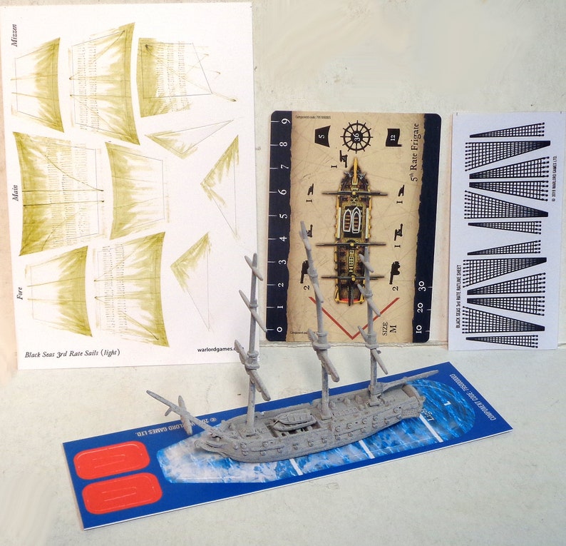 1/700 Scale Warlord Black Seas - "5th Rate Frigate Warship" - Pre-owned ...