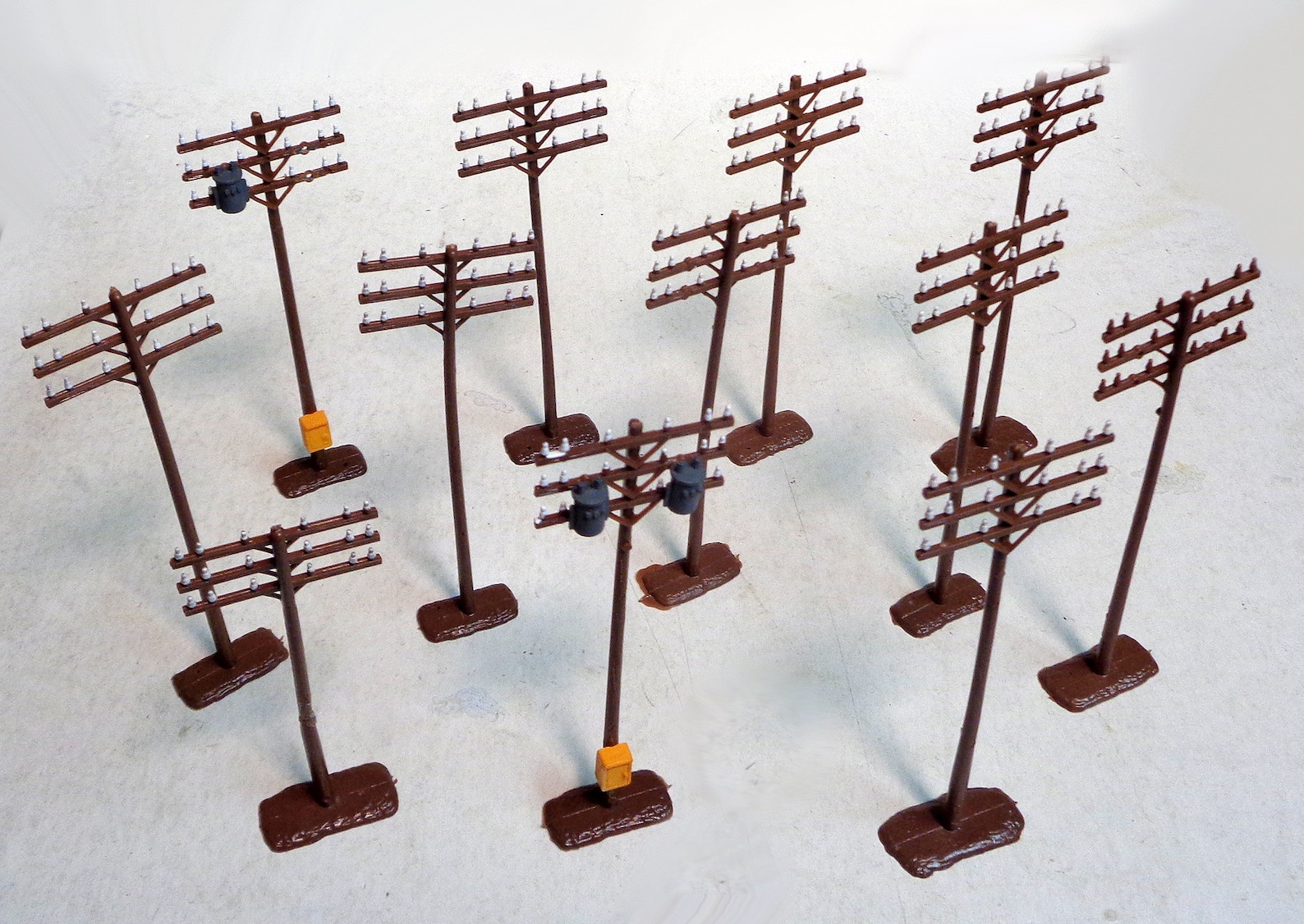 HO Scale 1 Dozen12 Pre-owned Telephone Poles for Train Layouts or 1/87 ...