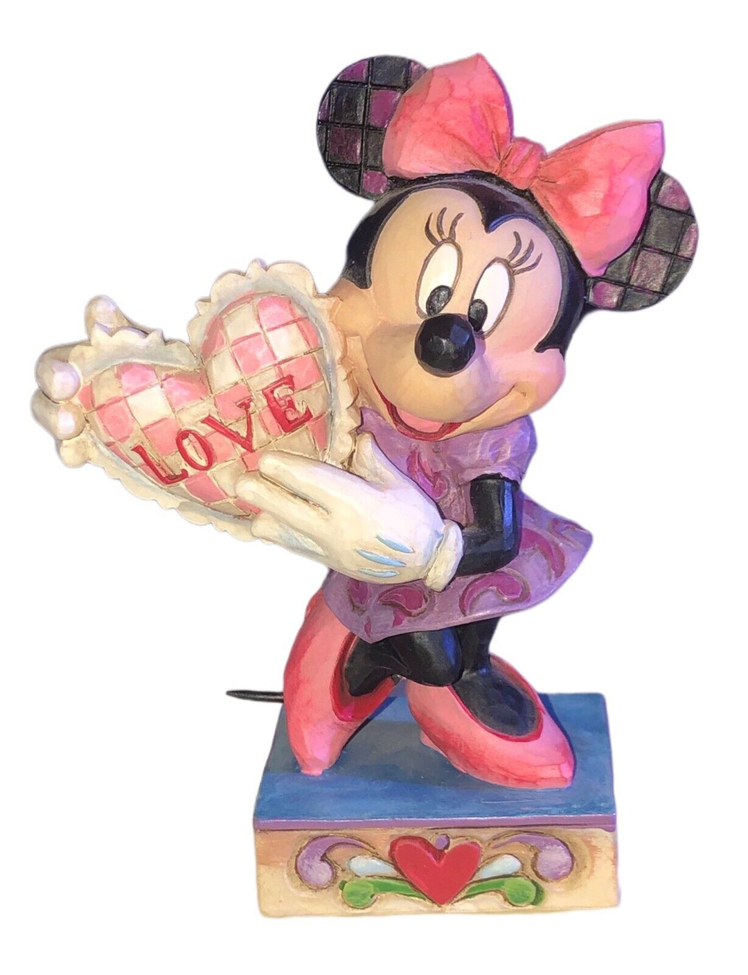 Jim Shore Resin Sculpture - Minnie Mouse "my Love" 4.5 Inch Tall Highly ...