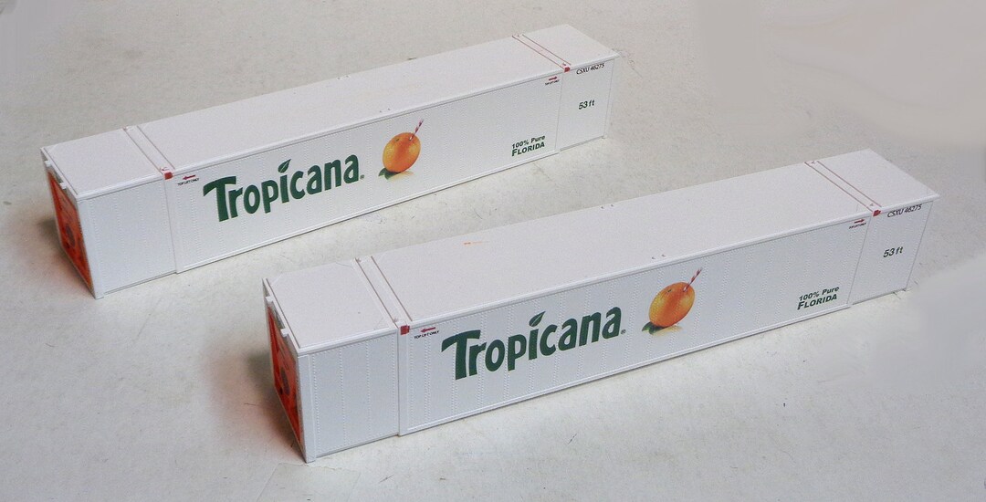 HO Scale Concor Pair of 53' "tropicana" Containers - NEW Condition! - Etsy